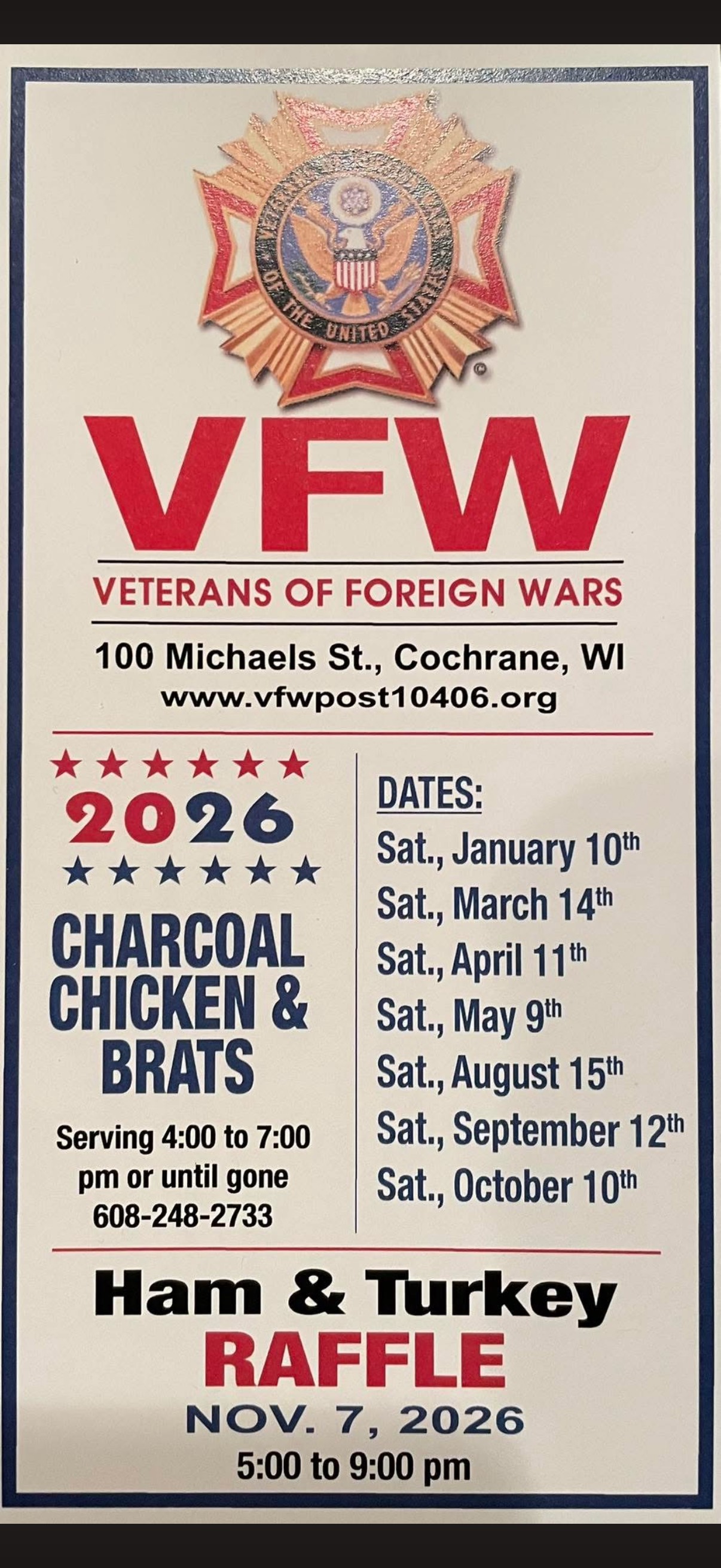 What's Happening Near You - VFW Auxiliary Department of WI